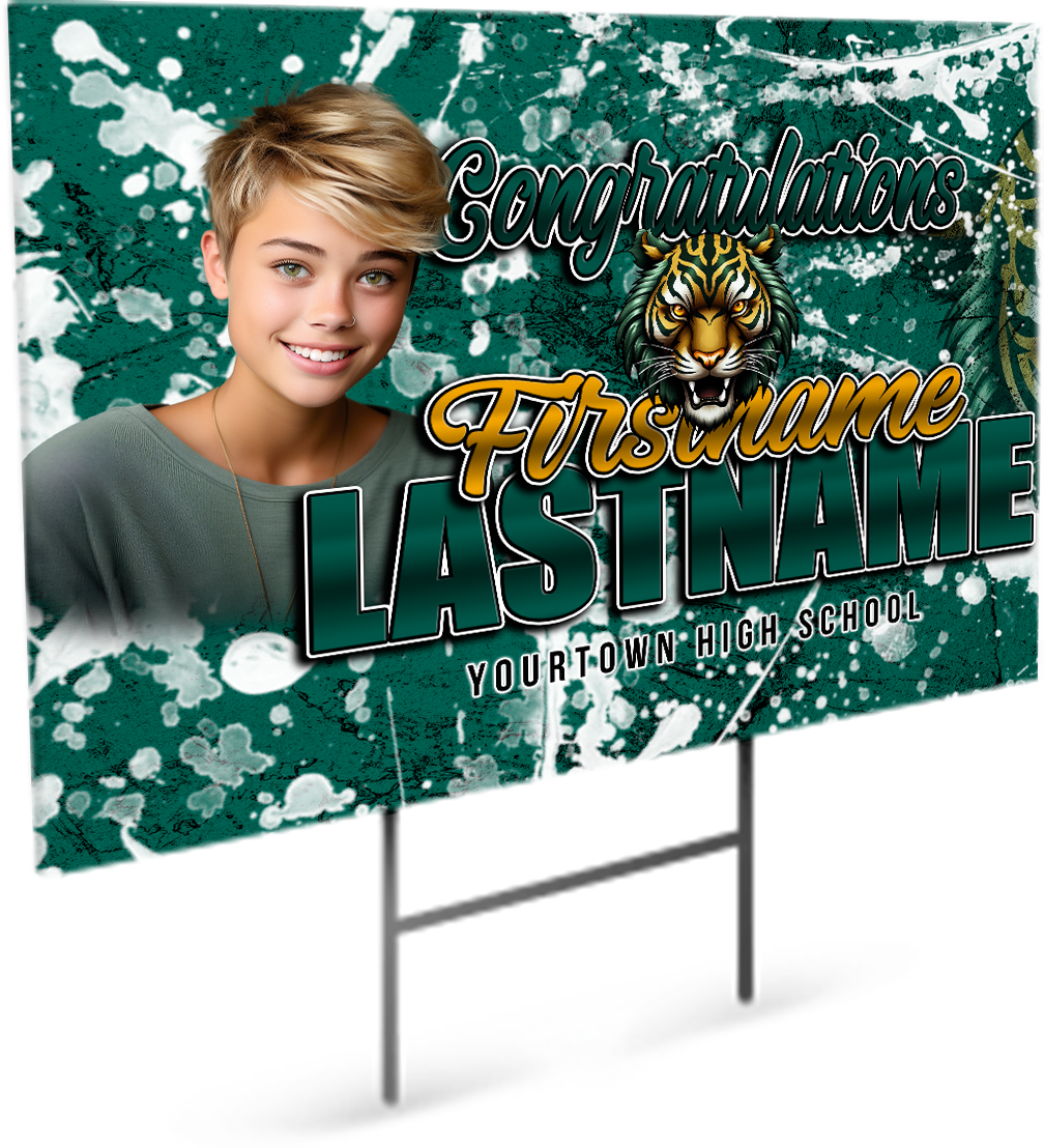 Grad Paint Splash Yard Sign – Sterling8Designs